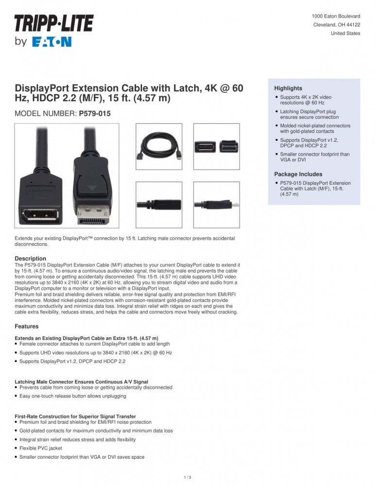 P579-015 technical document page 1