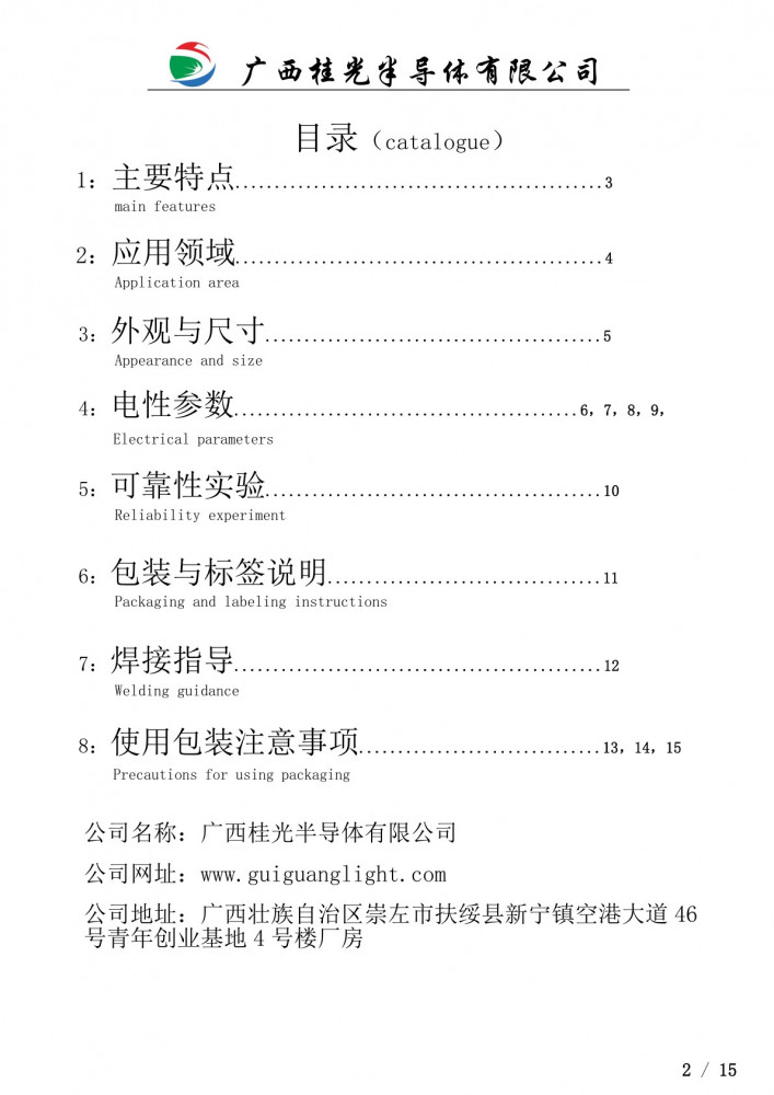 GL2121RGB01H-T datasheet page 2