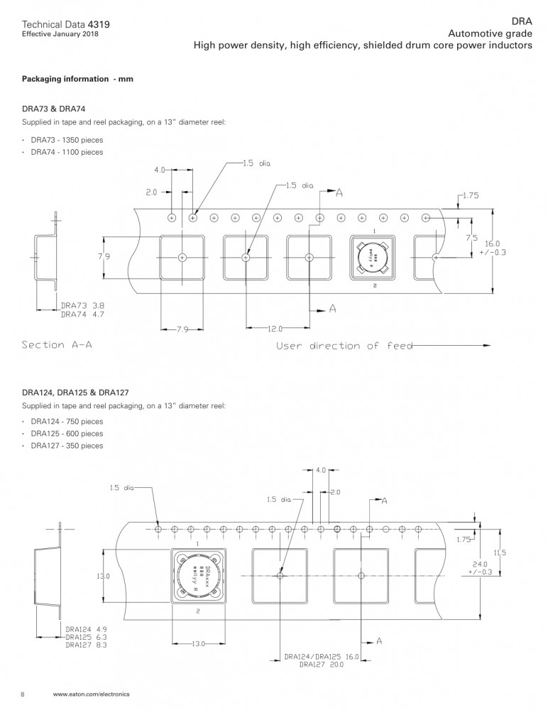 EATON DRA series datasheet page 8