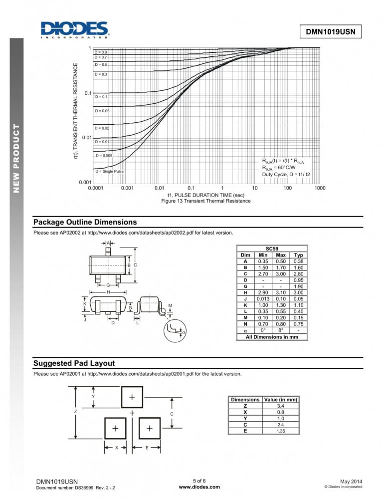 DMN1019USN-7 datasheet page 5