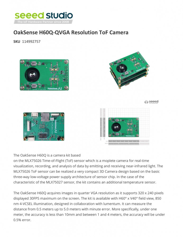 OakSense H60Q technical document page 1