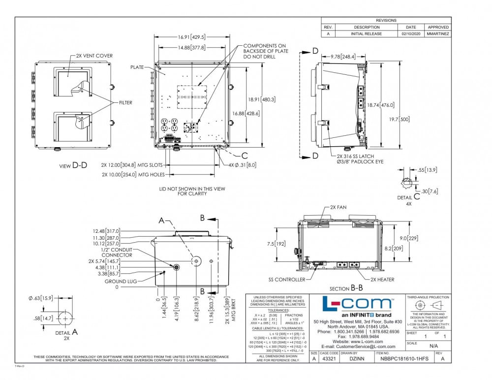 NBBPC181610-1HFS technical document page