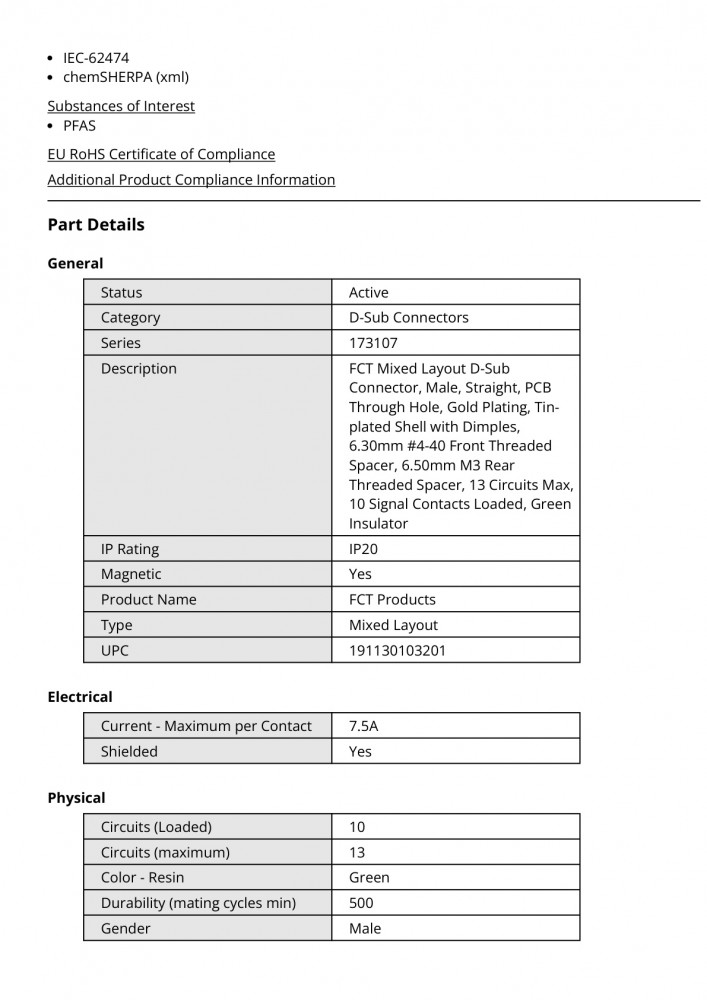 MOLEX 1731070843 technical drawing page 2