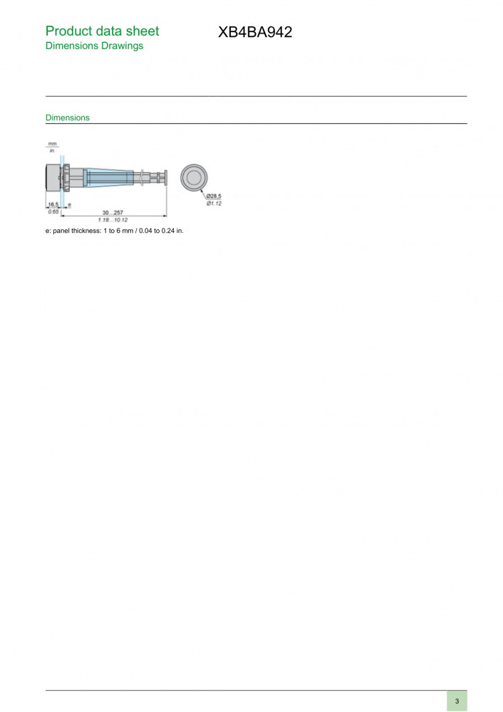 XB4BA942 technical document page 3