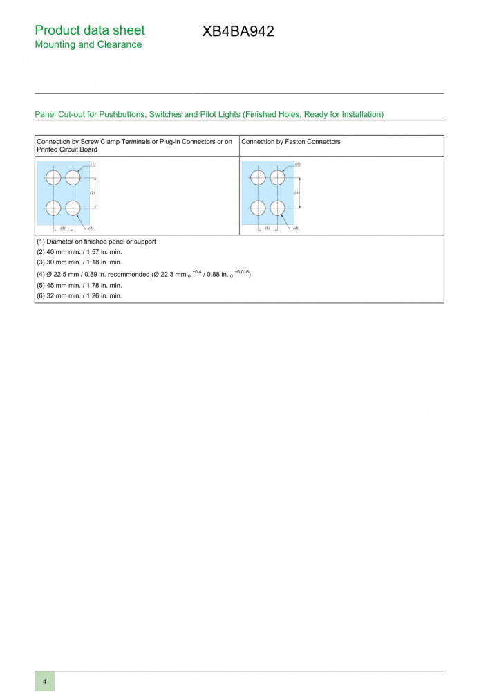 XB4BA942 technical document page 4
