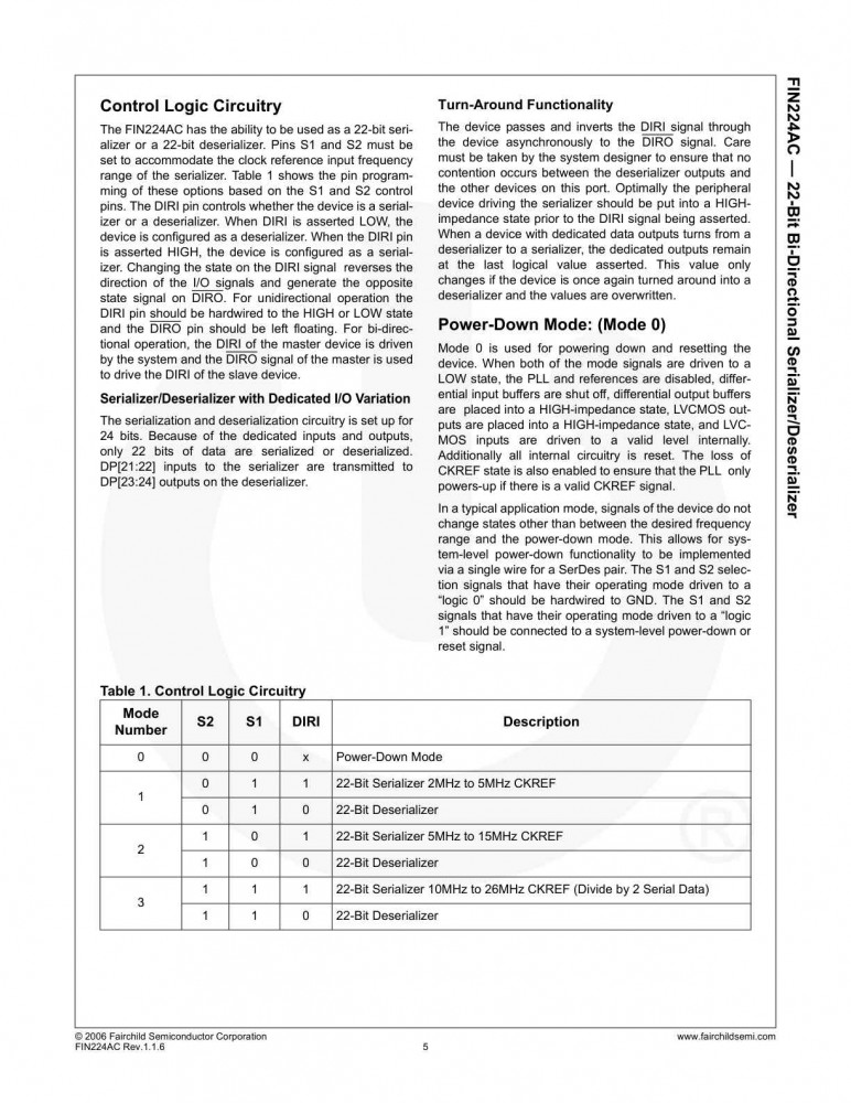 FIN224ACGFX technical document page 5