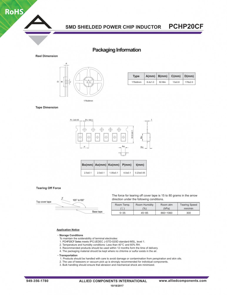 PCHP20CF series technical document, page 4