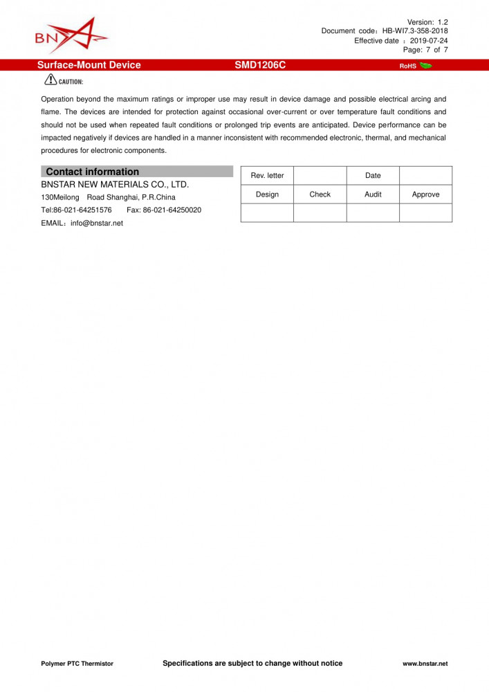 BNstar SMD1206C datasheet page 7