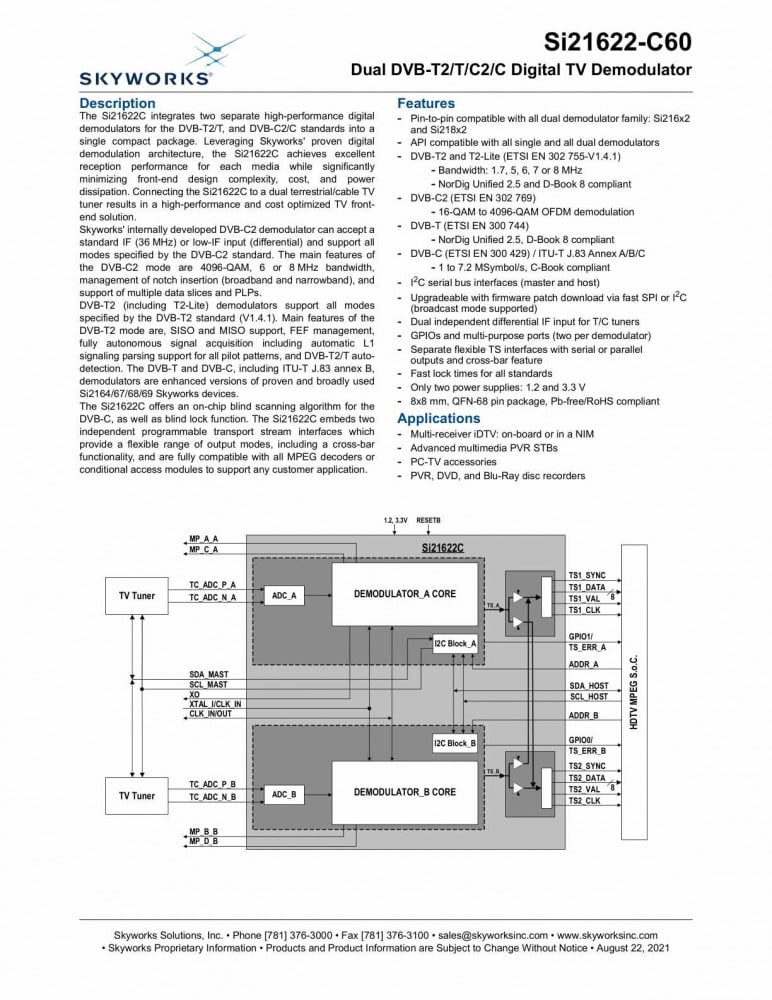 SI21622-C60-GM technical document page 1
