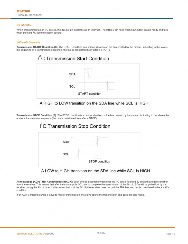 MSP300 datasheet page 10