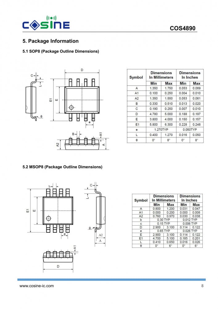 COS4890SR datasheet page 8
