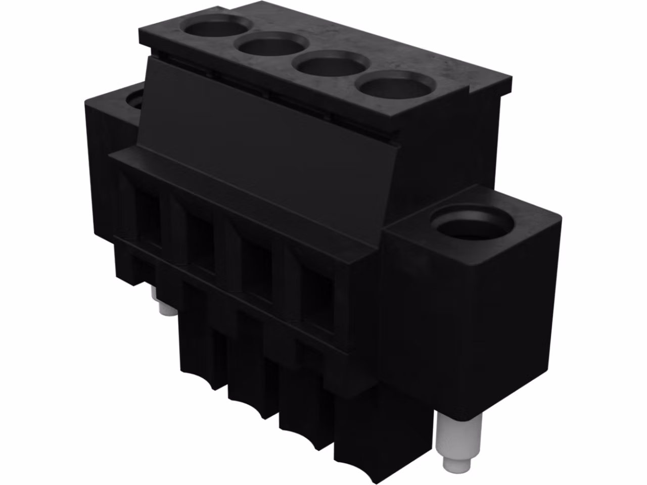 3.81mm Pitch Eurostyle Vertical Plug, with Retention Screws and Standard Imprinting, Rear Wire Entry, Black, 4 Circuits for sale