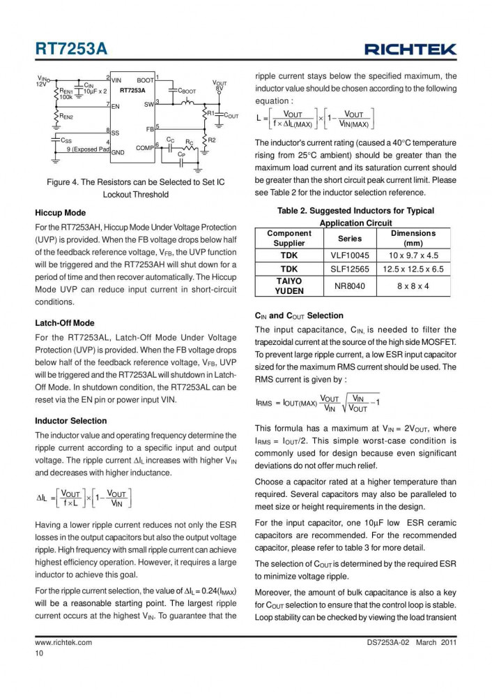 RT7253A datasheet page 10