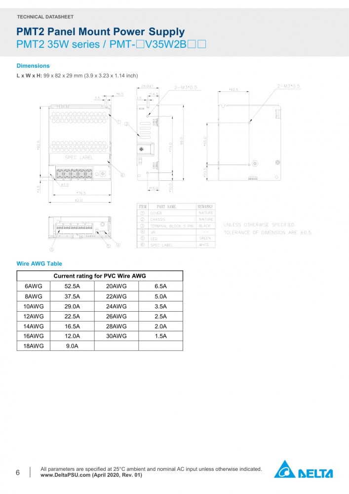 DELTA PMT2 datasheet page 6