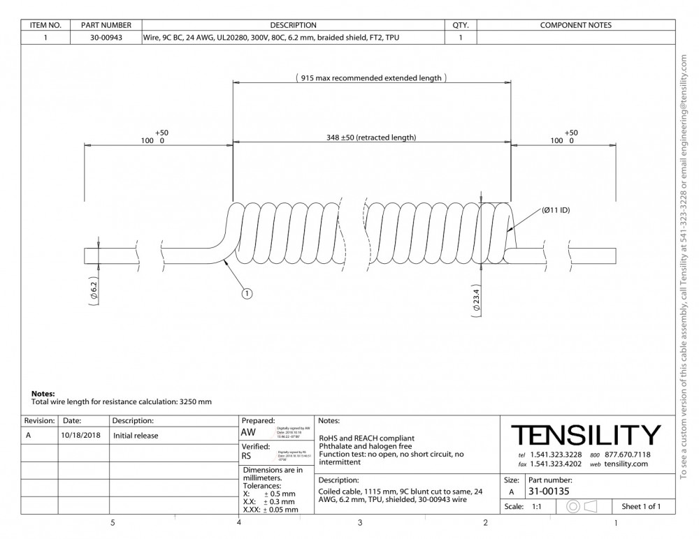 Tensility 31-00135 product drawing
