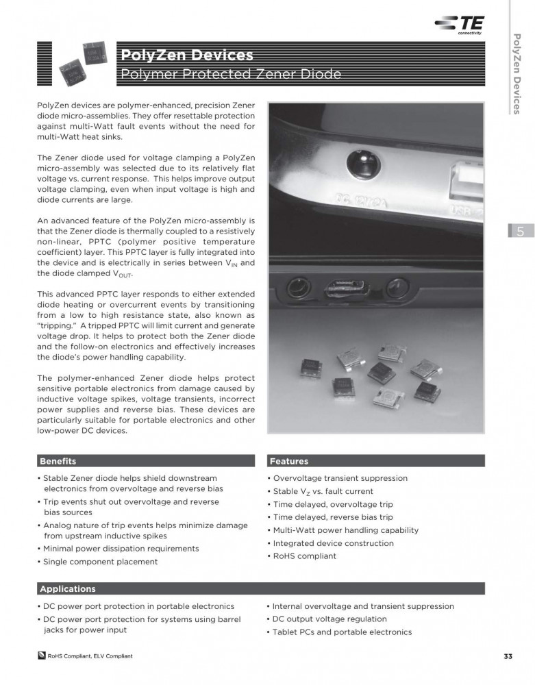PolyZen datasheet page 1