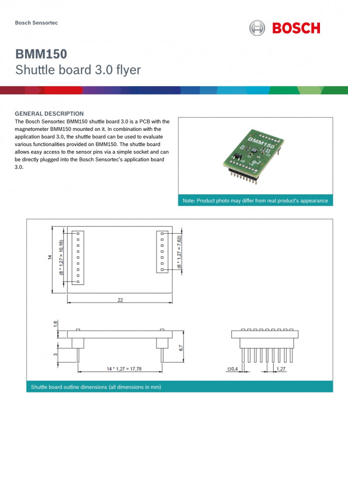 BMM150 Shuttle Board 3.0 technical document page 1