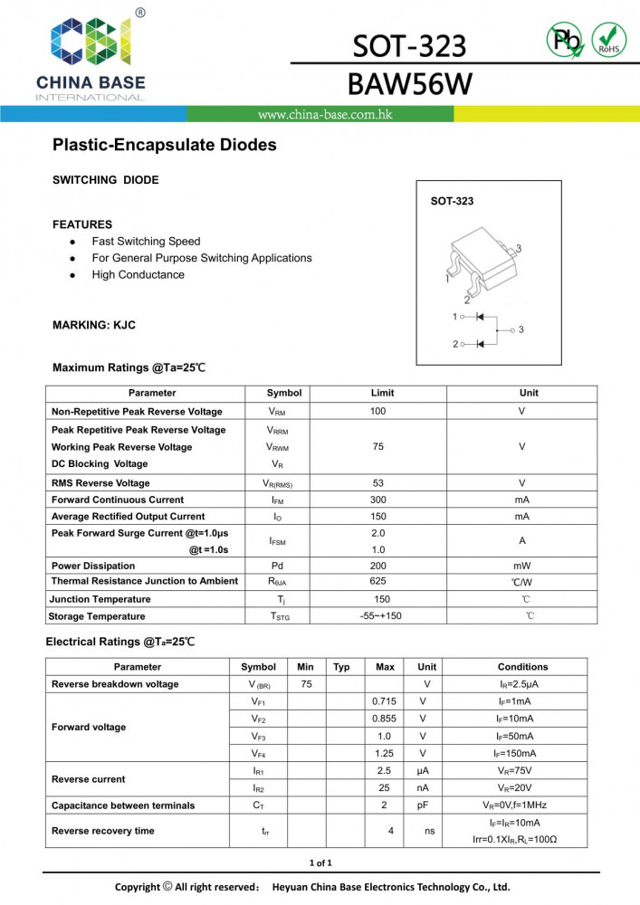 BAW56W CBI technical document preview