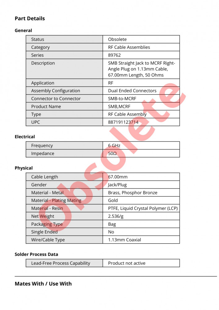 MOLEX 897623074 drawing, page 2