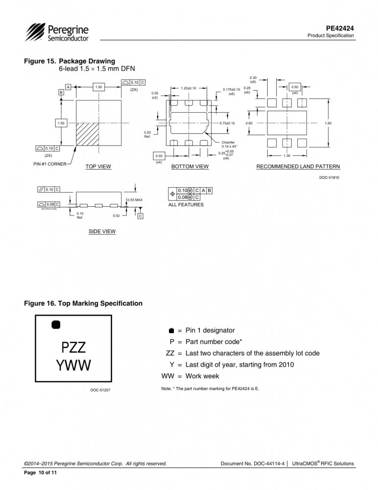 PE42424A-Z datasheet page 10