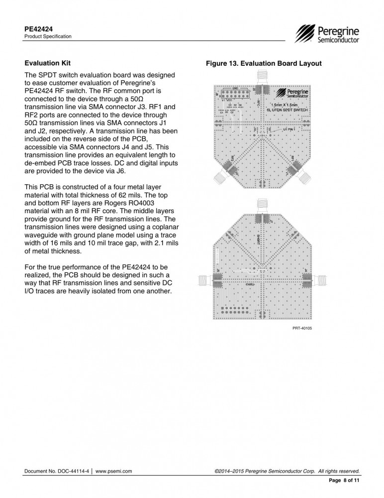 PE42424A-Z datasheet page 8