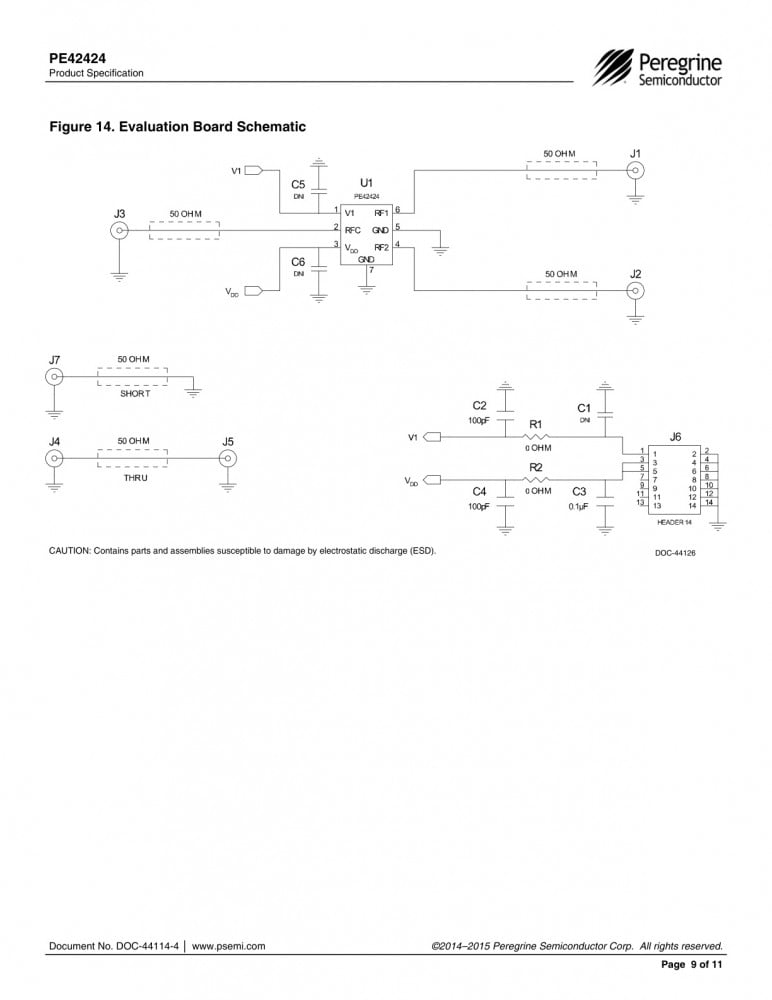 PE42424A-Z datasheet page 9