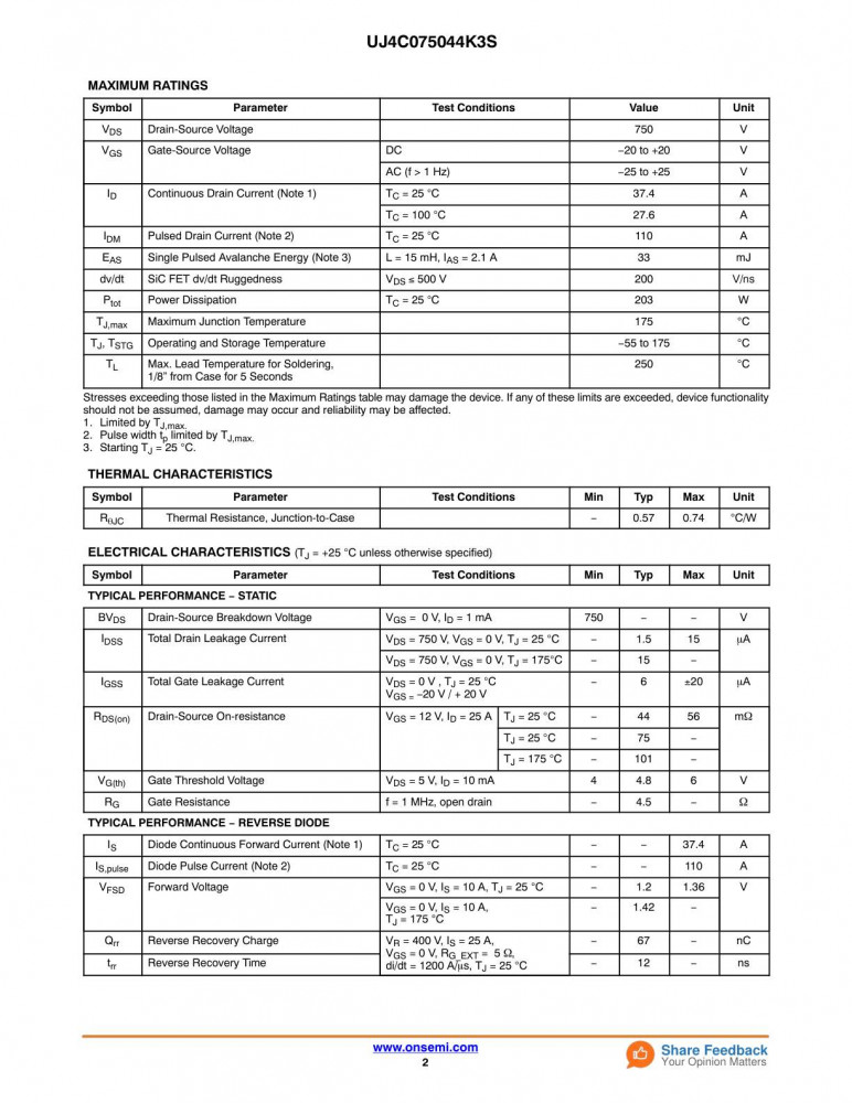 UJ4C075044K3S datasheet page 2