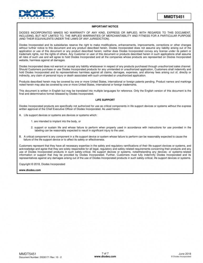 MMDT5451-7-F datasheet page 7