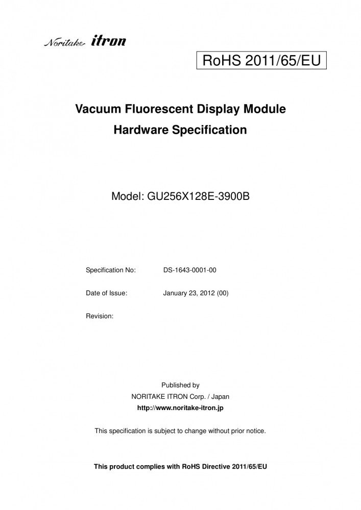 GU256X128E-3900B datasheet page 1
