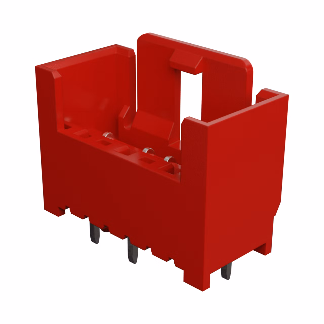 Appli-Mate RAST 2.5 Header, Vertical, 6 Circuits, Blocked Position Keys C, E, and G, Reference K00, Glow-Wire Capable, Red for sale