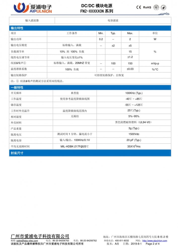 FN2-24D05CN datasheet page 2