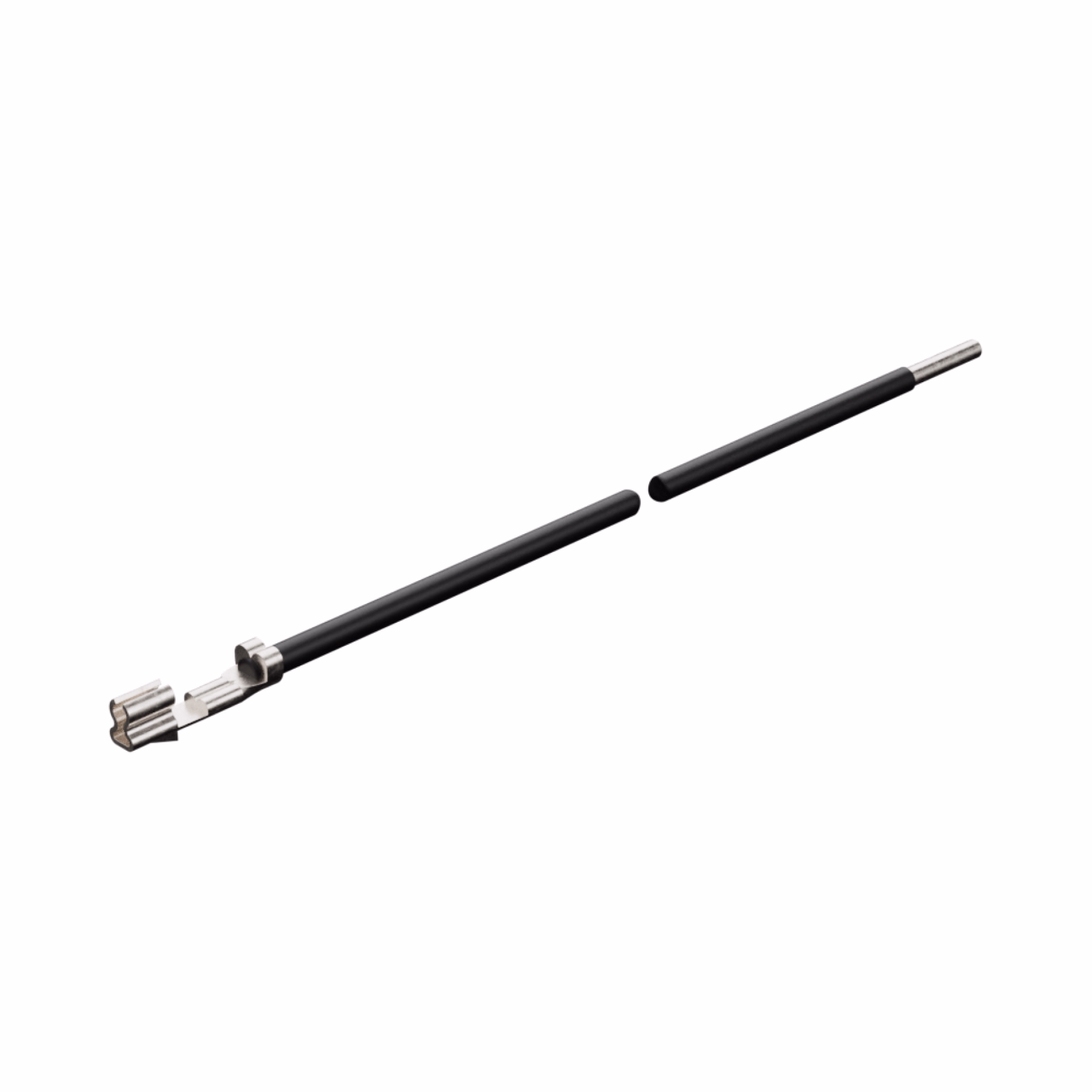 Pre-Crimped Lead Mini-SPOX Female-to-Pigtail, Tin (Sn) Plating, 150.00mm  Length, 26 AWG, Black for sale