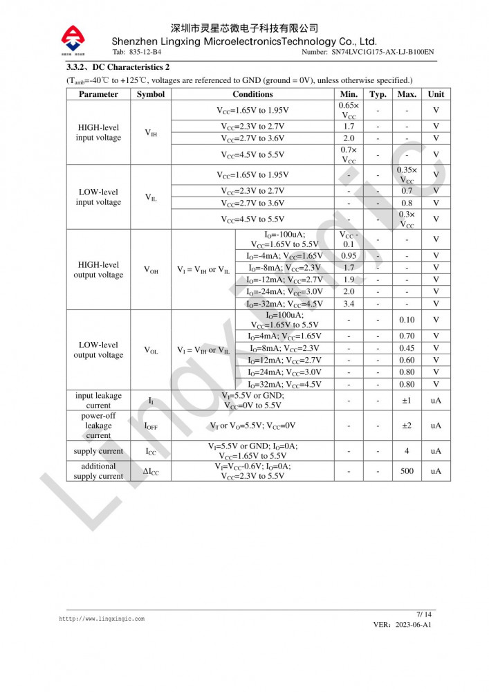SN74LVC1G175DB(LX) datasheet page 7