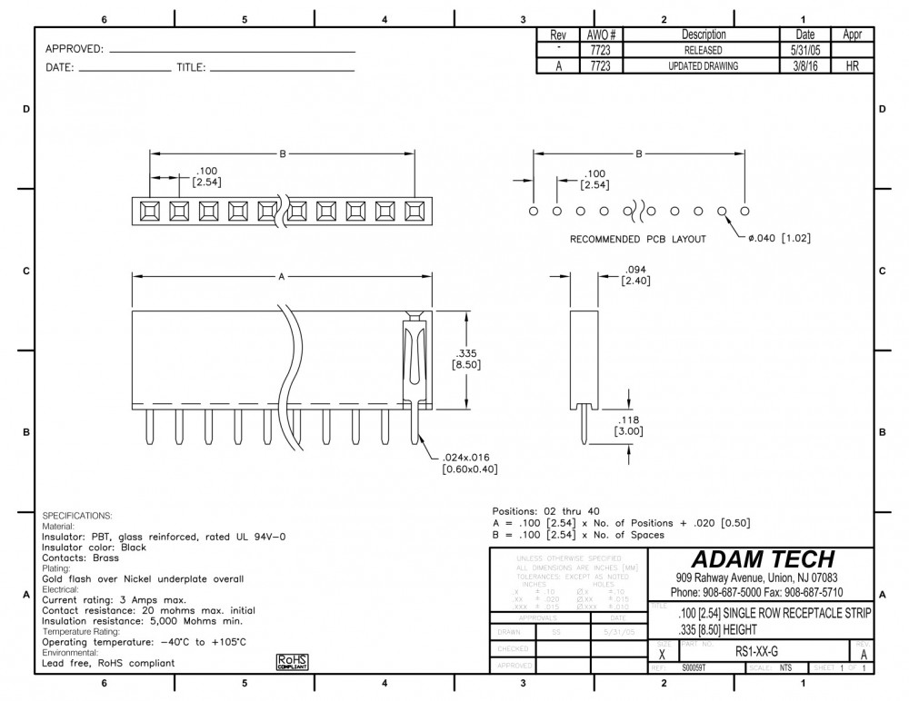 ADAM TECH RS1-04-G technical document preview