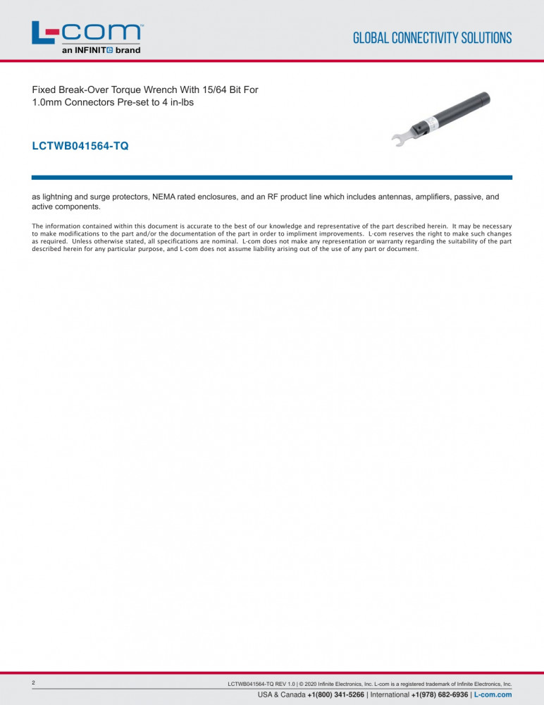 LCTWB041564-TQ technical document page 2
