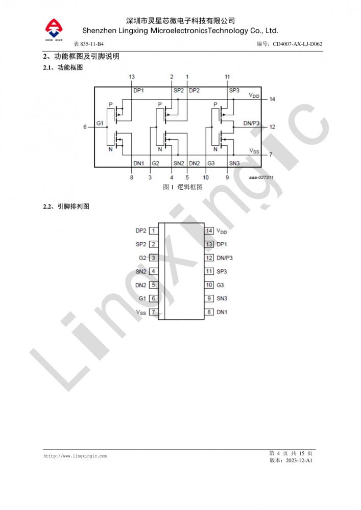 CD4007UBE(LX) datasheet page 4