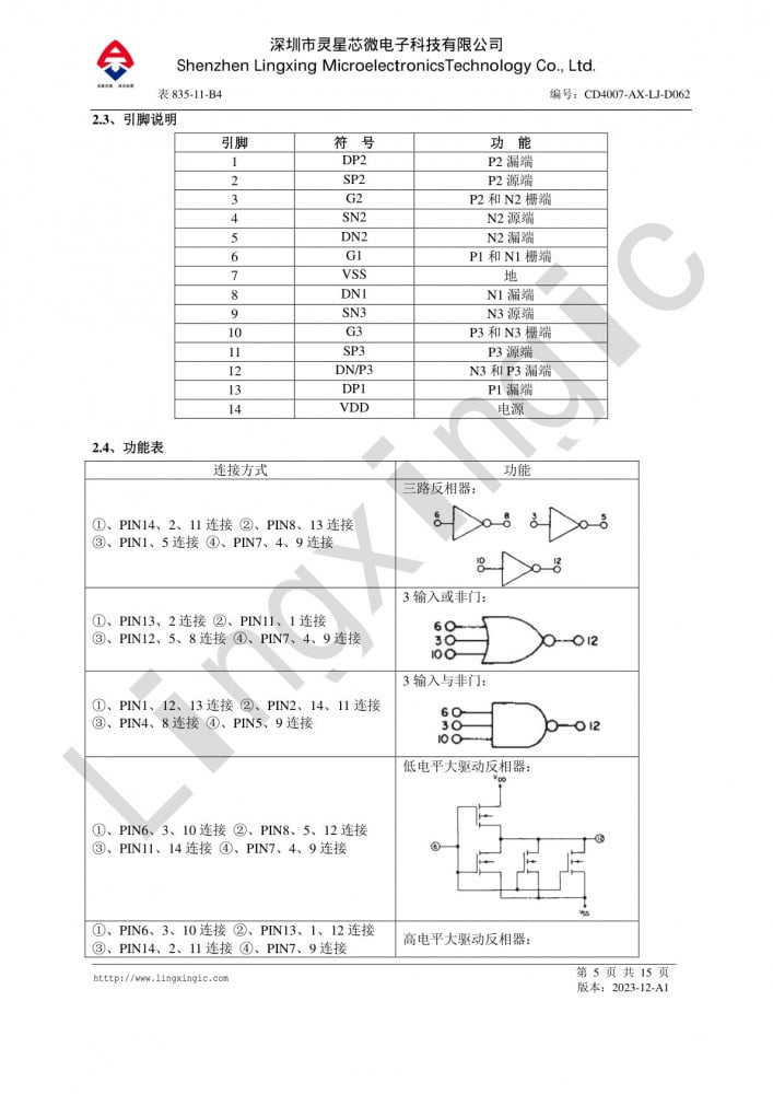 CD4007UBE(LX) datasheet page 5