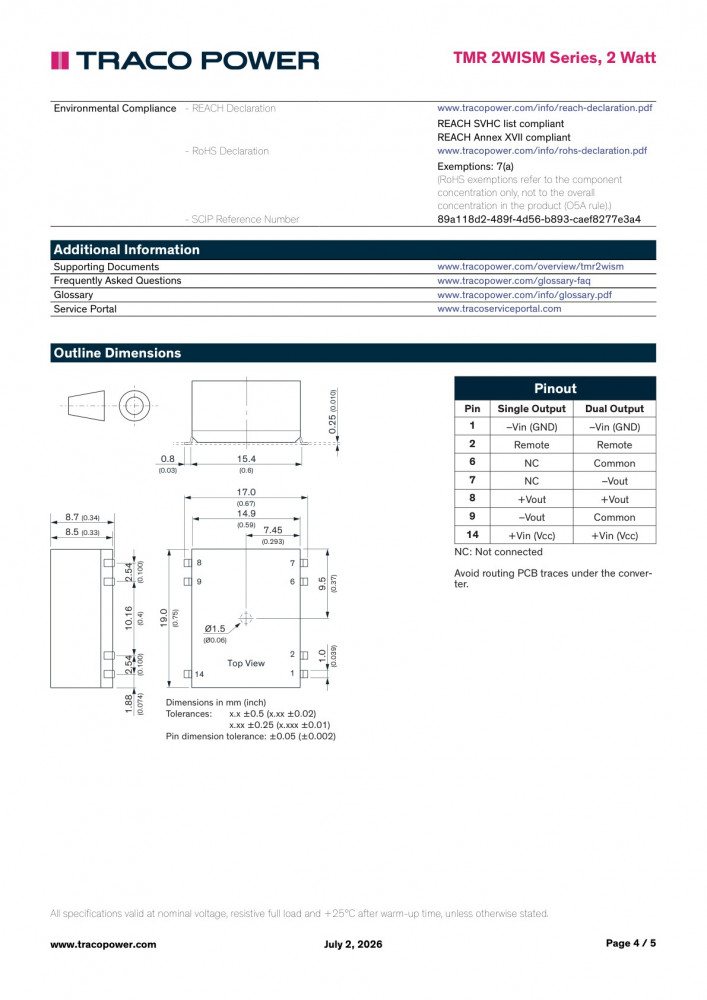 TMR 2WISM datasheet page 4