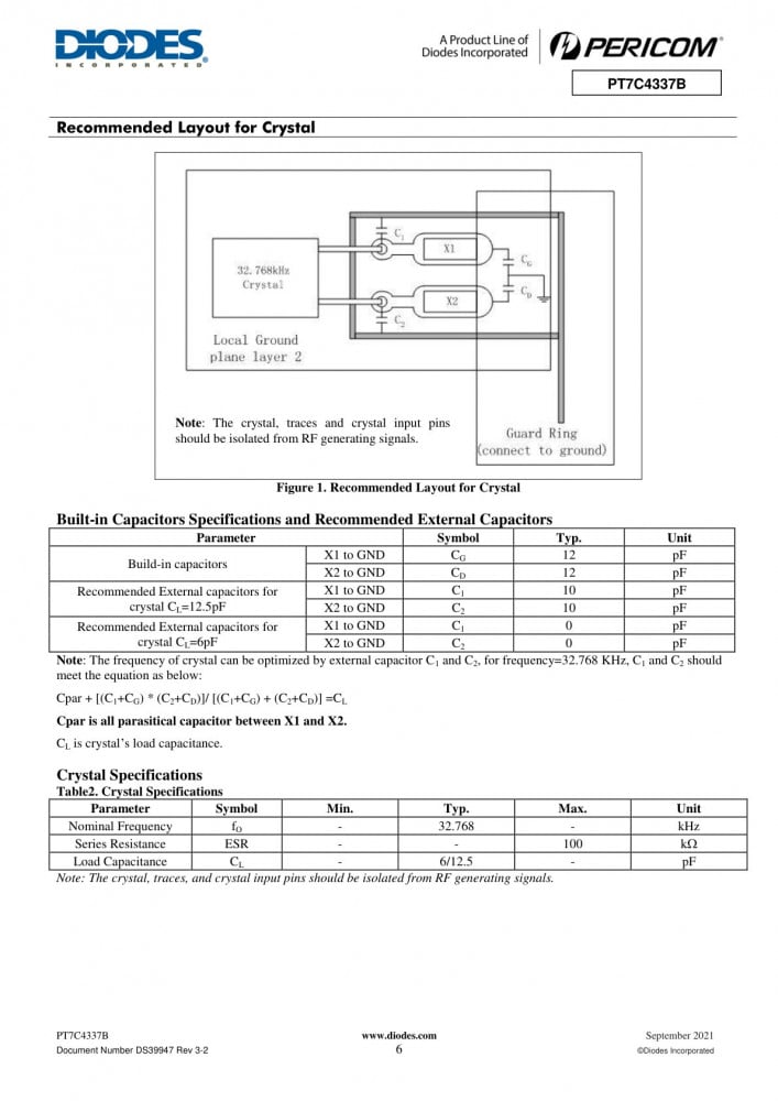 PT7C4337BZEEX datasheet page 6