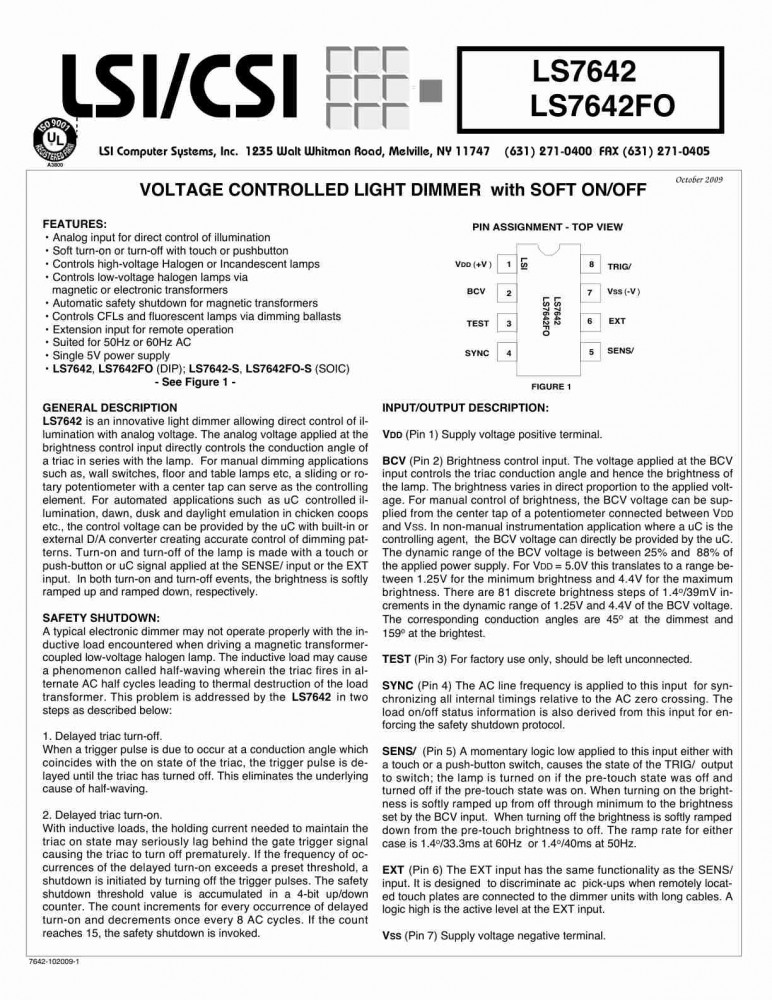 LS7642FO datasheet page 1