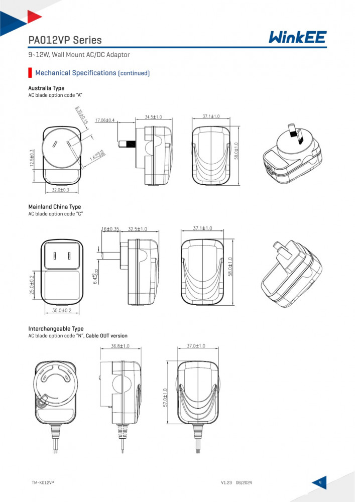 PA012VP technical document page 4