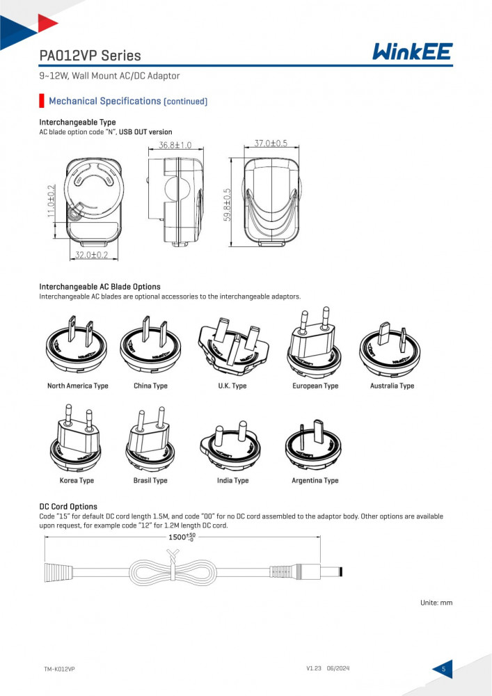 PA012VP technical document page 5