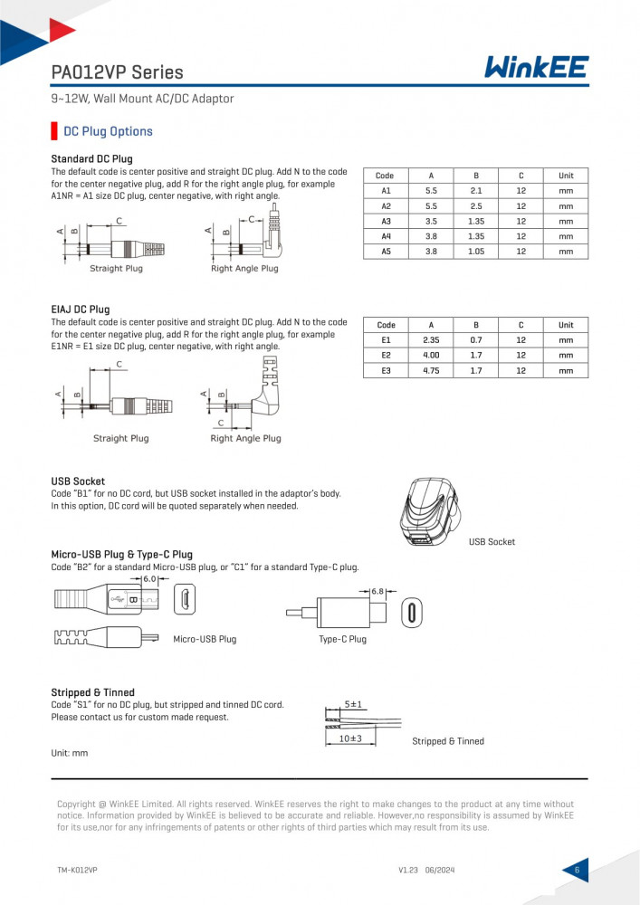 PA012VP technical document page 6