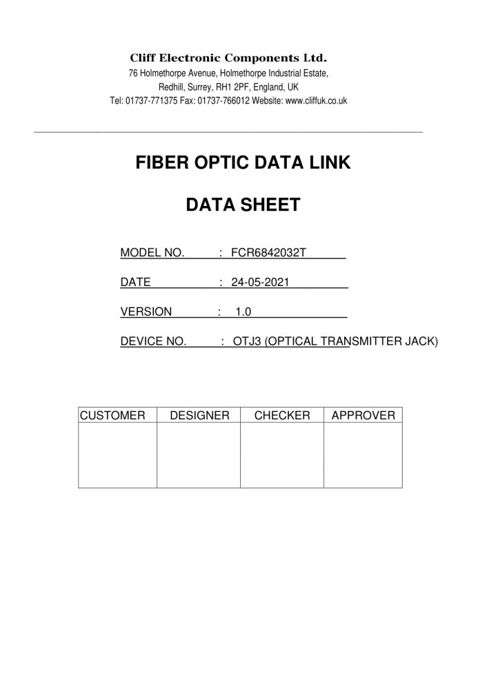 FCR6842032T datasheet page 1