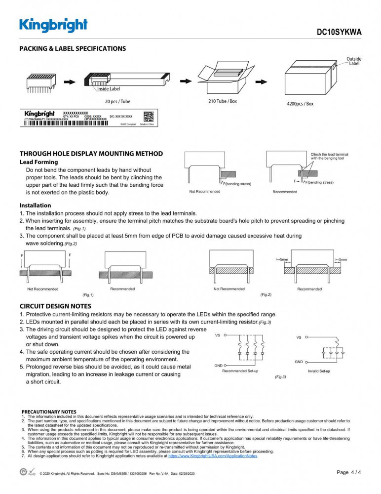 DC10SYKWA datasheet page 4