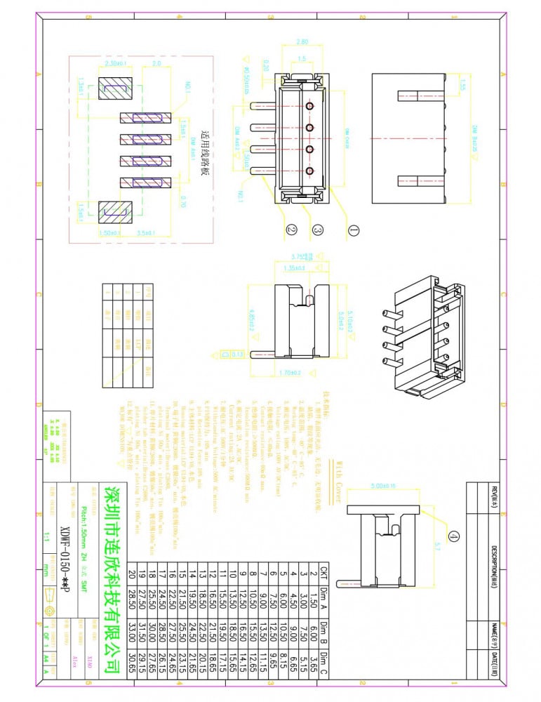 XDWF-0150-04P technical document preview