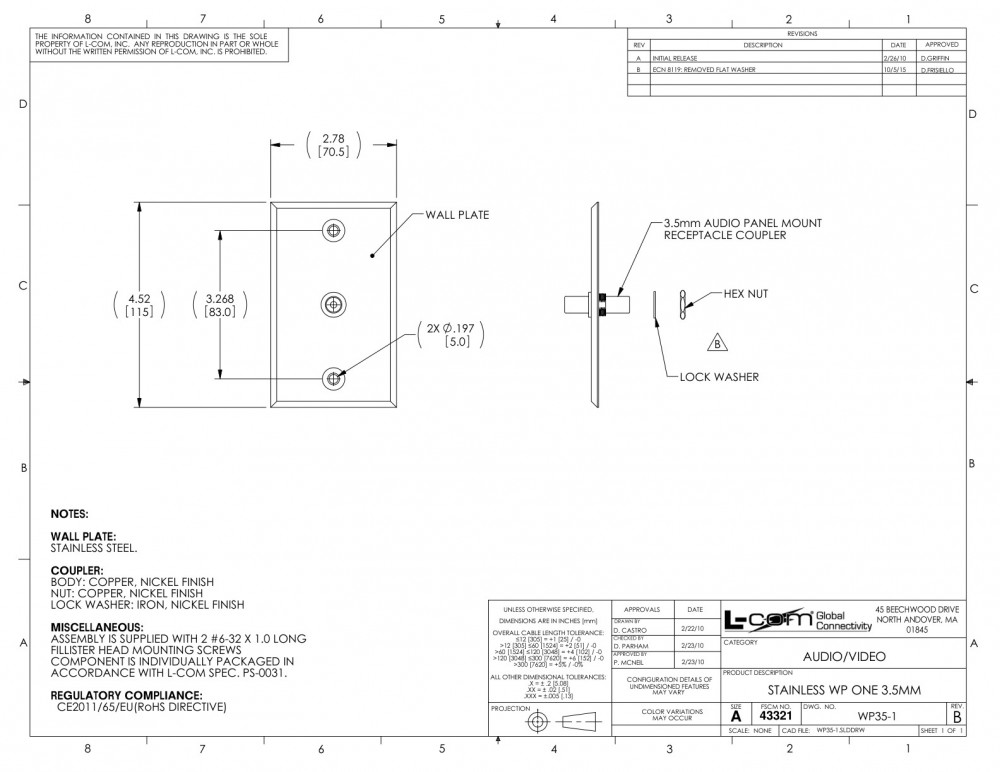 L-com WP35-1 technical document preview