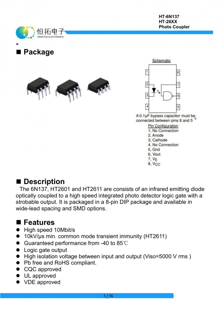 HT-6N137 datasheet page 2