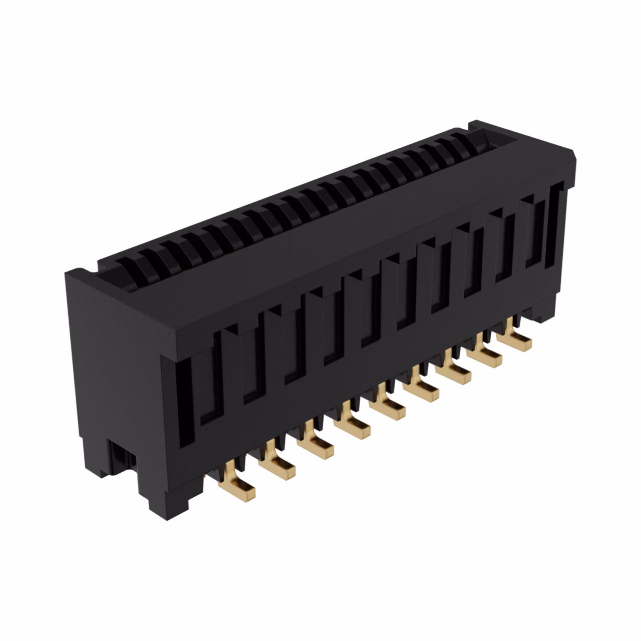 Easy-On FFC/FPC Connector, 0.50mm Pitch, Surface Mount, Vertical, Non-ZIF, Standard Footprint, Gold Plating, Black, 19 Circuits for sale