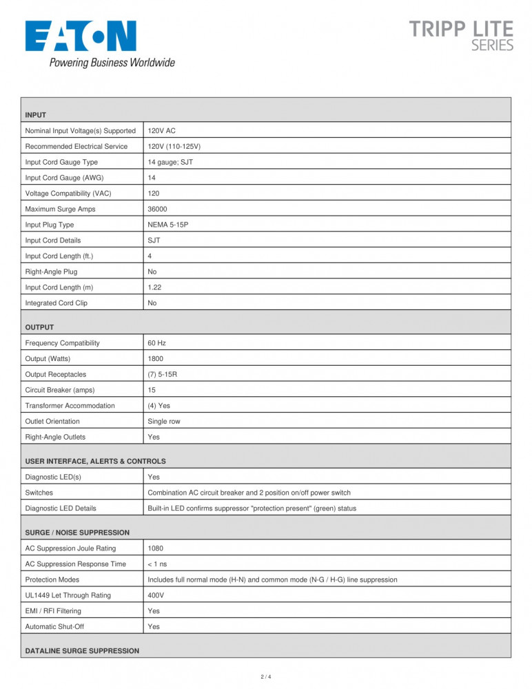 TLP74RB product document page 2